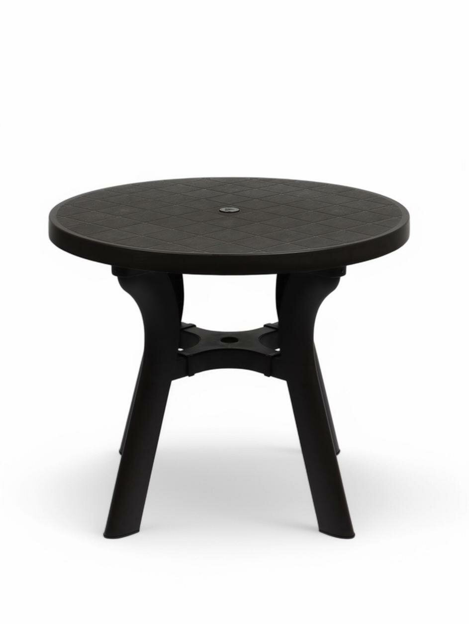 Стол круглый «Атлант», 90×90×76.5 см, пластиковый, коричневый