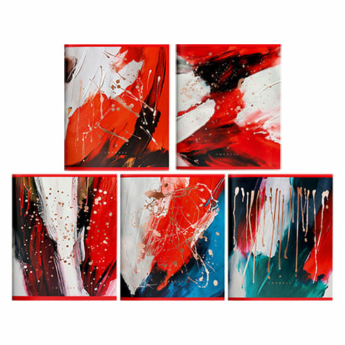 Тетрадь фарм "LOREX CHAOS ART", A5, клетка, скрепка, мягкая обложка,5шт.