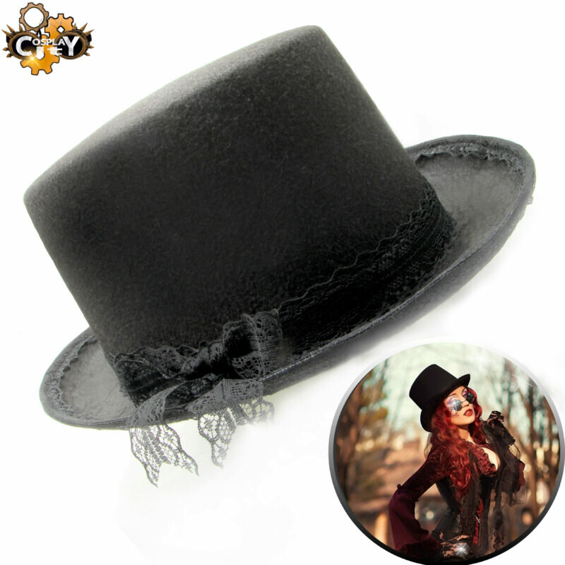 Карнавальная Карнавальная Женская Шляпа Цилиндр - черная TH60090-4 размер s