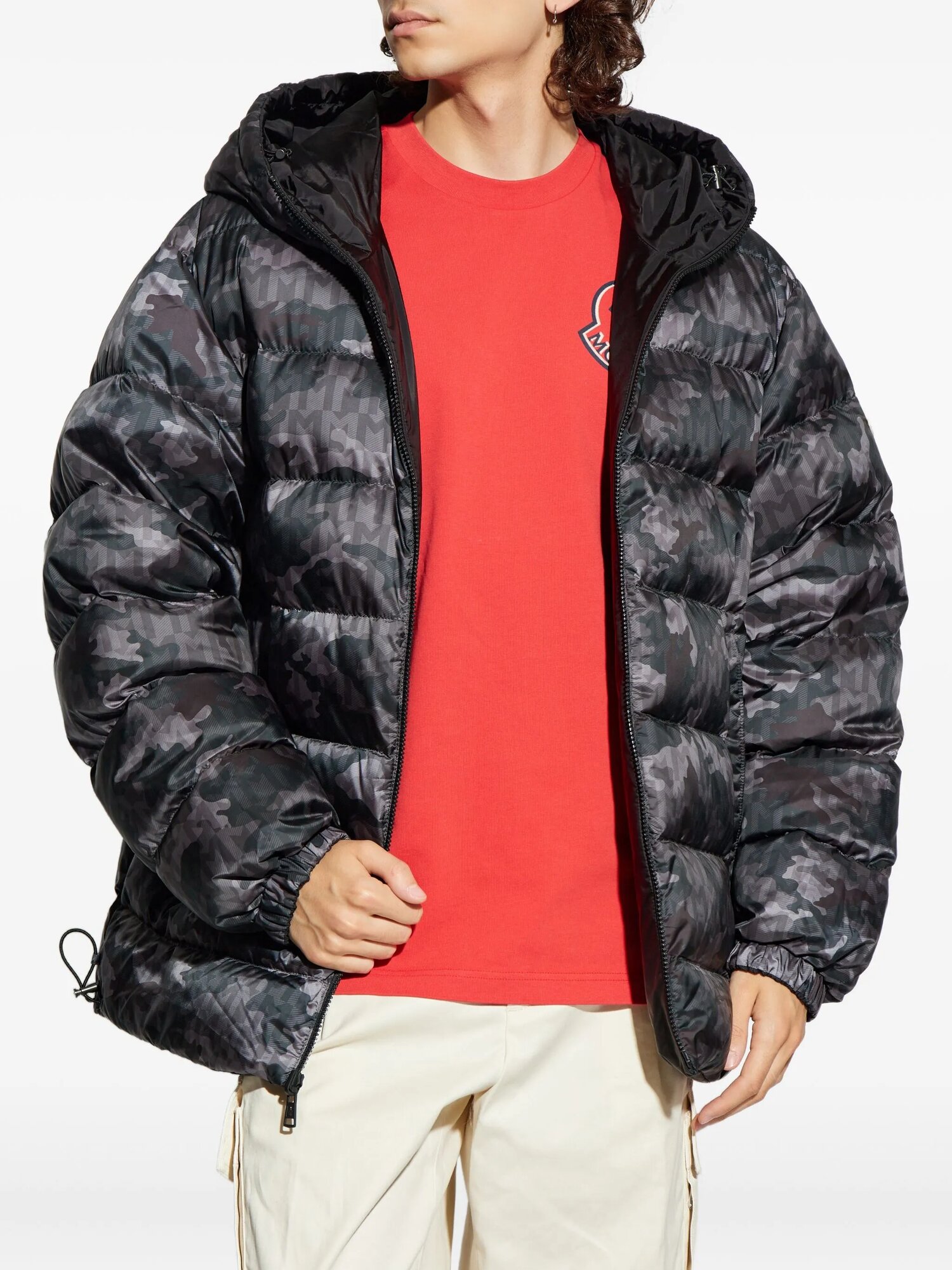 Пуховик Moncler Zip-fastening hooded puffer jacket, размер 50 — фото 1