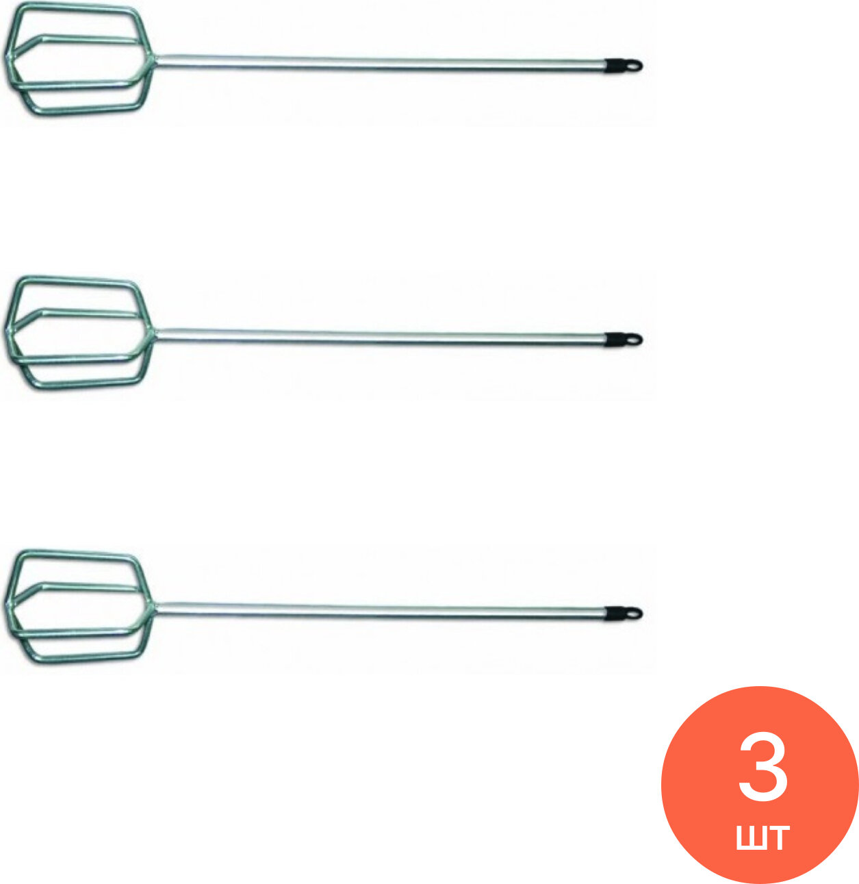 Миксер строительный 888 для гипса, шестигранный хвостовик, металлический, серый, 80х8х400мм / инструменты (комплект из 3 шт)