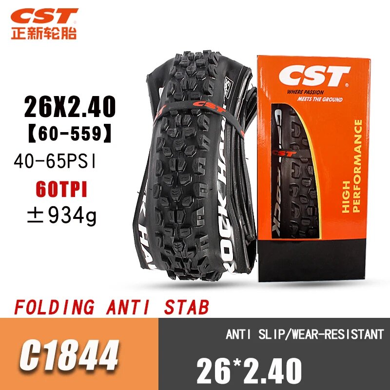 CST ROCK HAWK 26*2.40 шина для горных велосипедов C1844 26X2.4 Fold