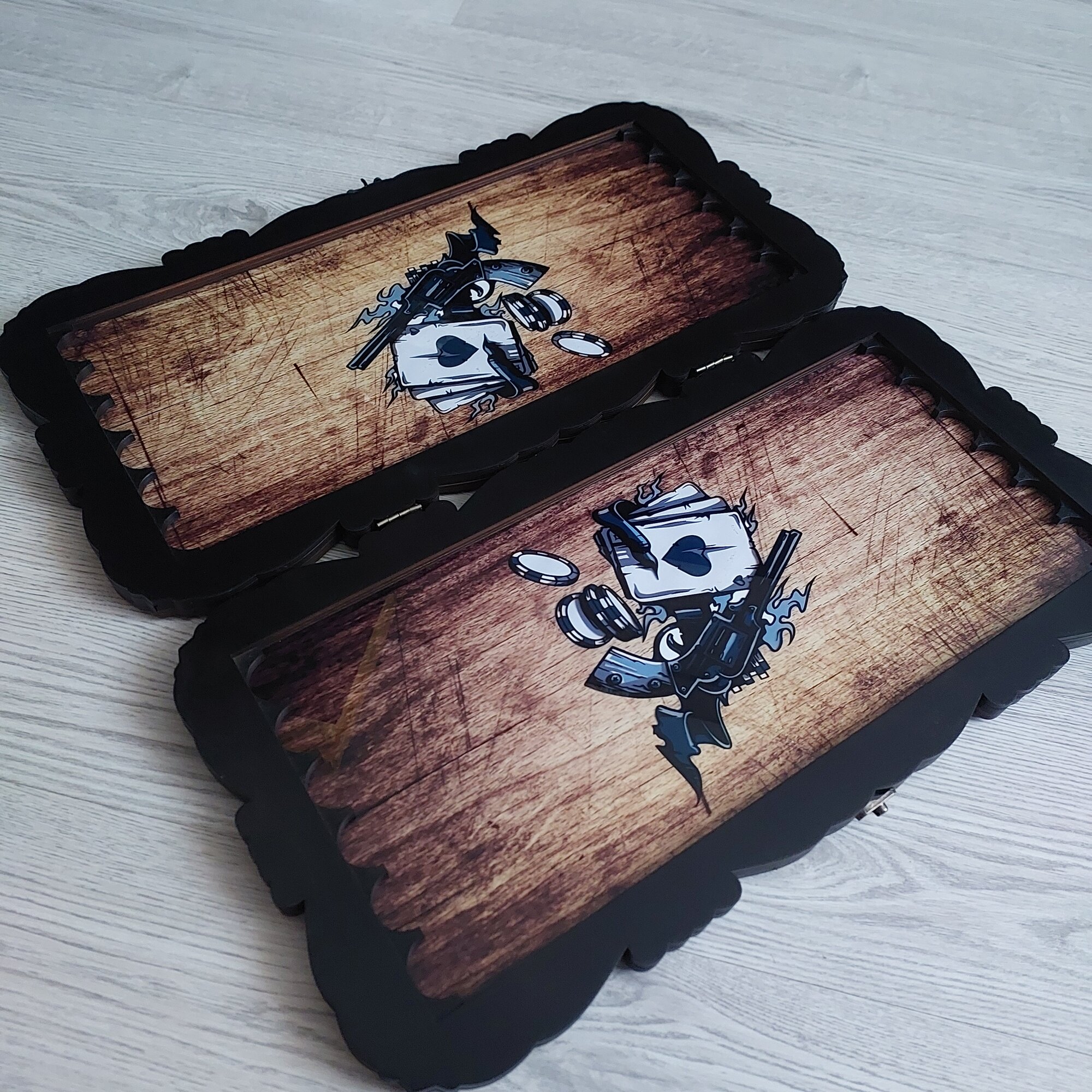 Нарды со стеклом на игровом поле