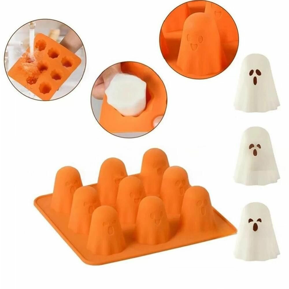 1/2 шт. Форма для желе Привидение, для выпечки, пищевой силикон, для вечеринки сделай сам на тему Хэллоуина