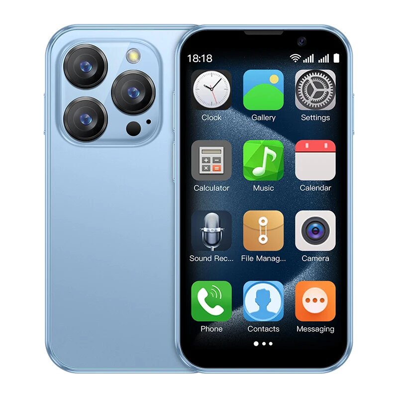 Мини-смартфон SOYES XS18 Pro, 3,0-дюймовый Дисплей, Official Standard, Голубой, Голубой, Light Blue