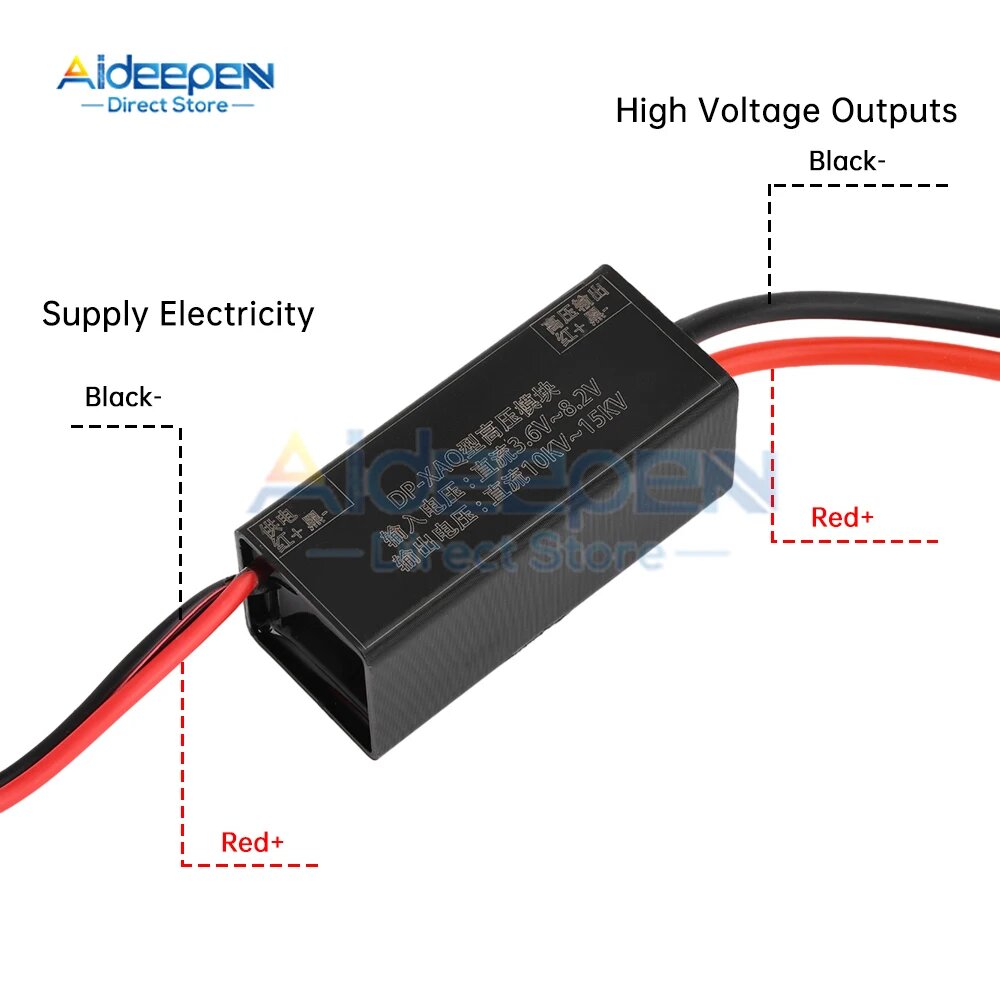 Генератор высокого напряжения 15 кВ 15000 В постоянного тока 3 В-9 В повышающий модуль питания 15 кВ 15000 В