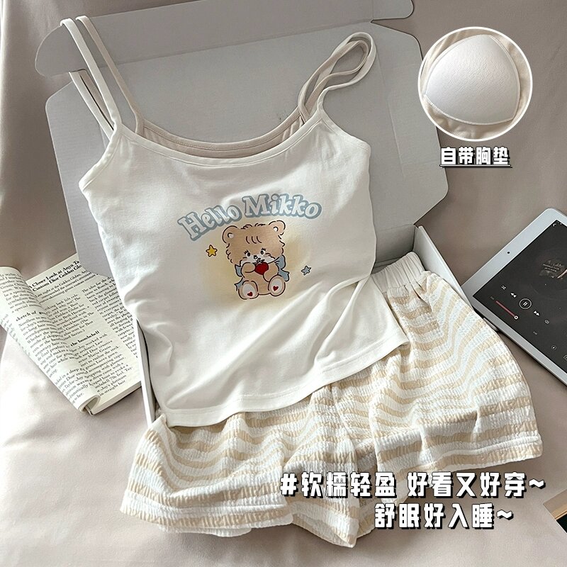 2025 супер популярная пижама с подтяжками и нагрудником, женская новая летняя пижама с изображением сосисок, сексуальная домашняя одежда, которую можно носить летом на улицу