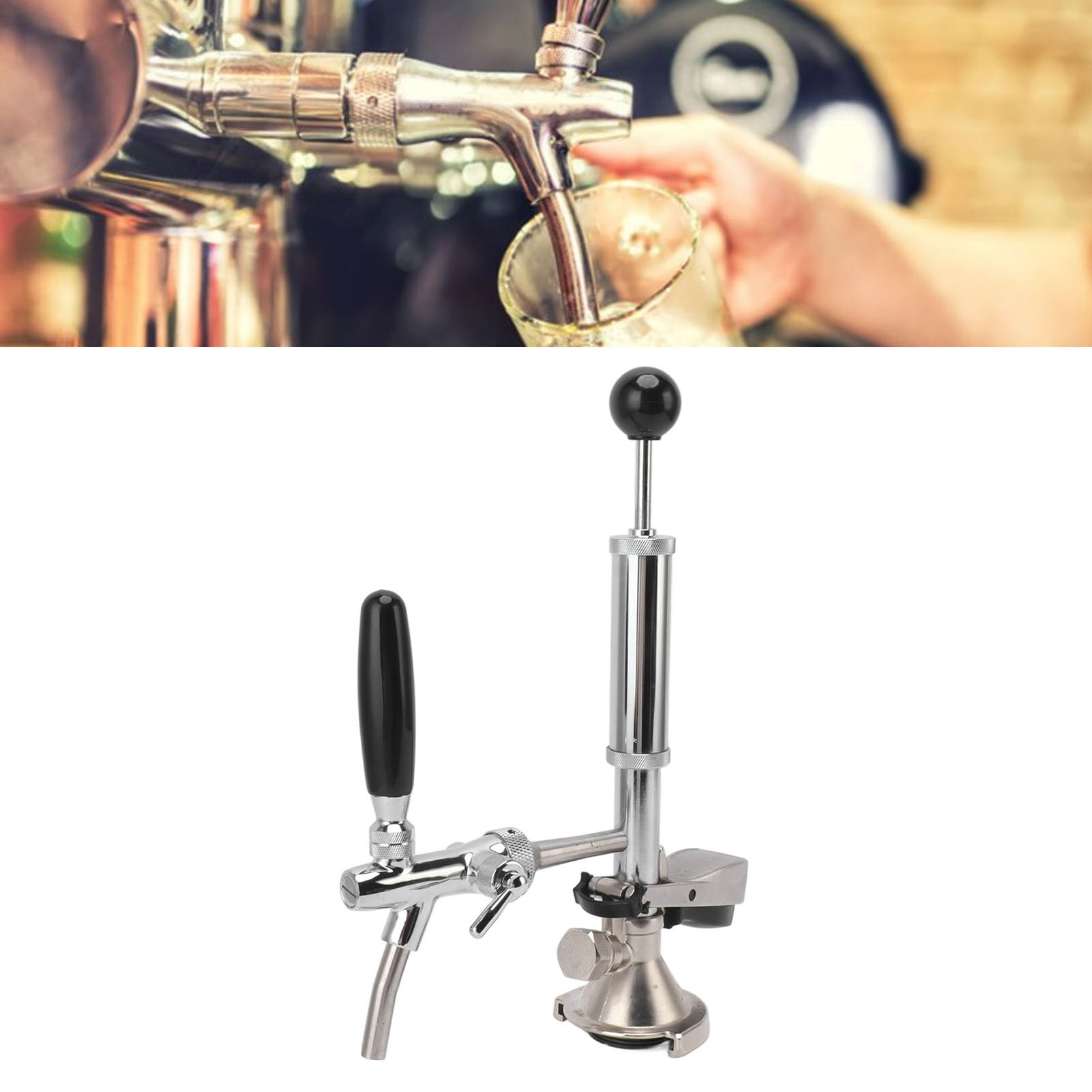 4-дюймовый насос для пивных бочонков, насос для вечеринок из нержавеющей стали, кран для пивных бочонков, насос для вечеринок для домашнего пивоварения, пикников, приветственных вечеринок, свадебных мероприятий, семейных посиделок