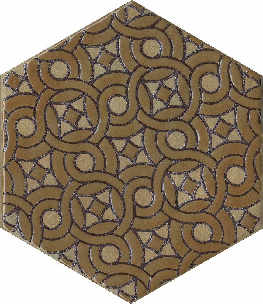 Керамический гранит KERAMA MARAZZI VT/A559/SG23039N Декор Гроссето жёлтый 20x23,1x0,7 Цена за 1/шт