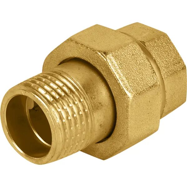 Сгон прямой американка Aquabeam 1/2"x1/2" ВР-НР латунь ABR.341. Y.0004