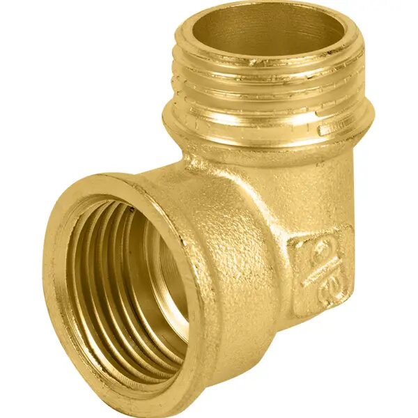 Угол 90° Aquabeam 1/2"x1/2" ВР-НР латунь ABR.092. Y.0004