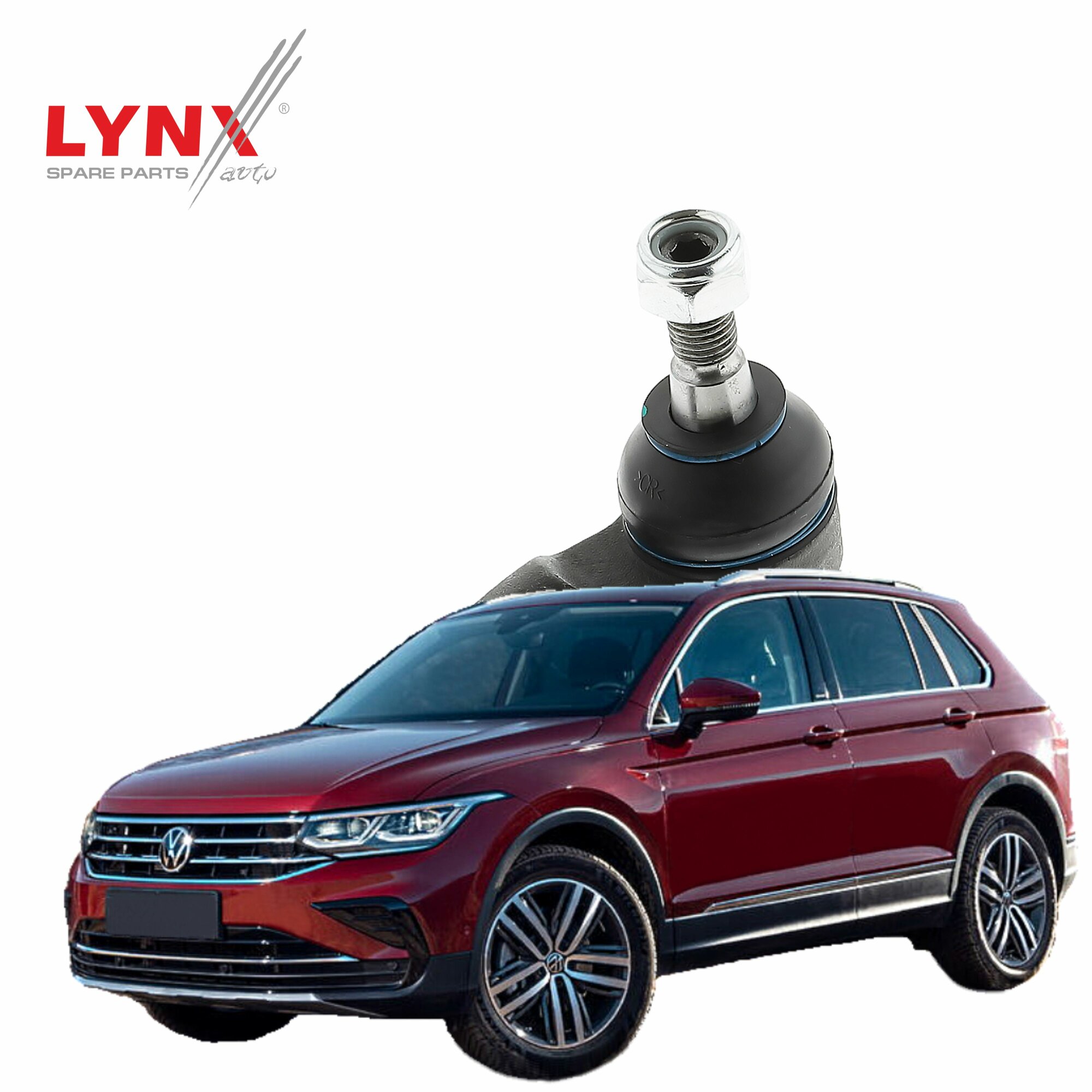 Наконечник рулевой Volkswagen TIGUAN Mk 2 (2) / Фольксваген Тигуан 2016 2017 2018 2019 2020 2021 2022 / левый, 1шт, LYNXauto