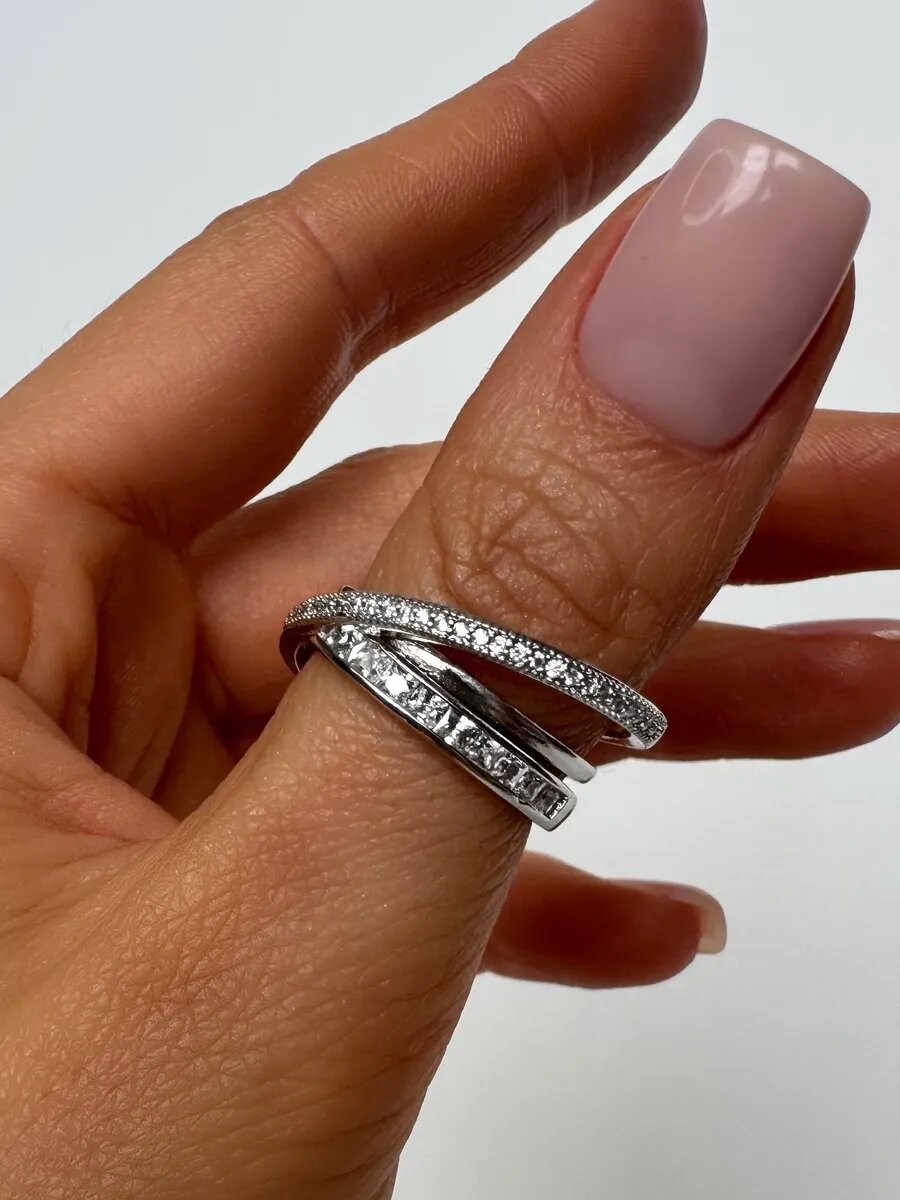 Кольцо, фианит, кристалл, циркон