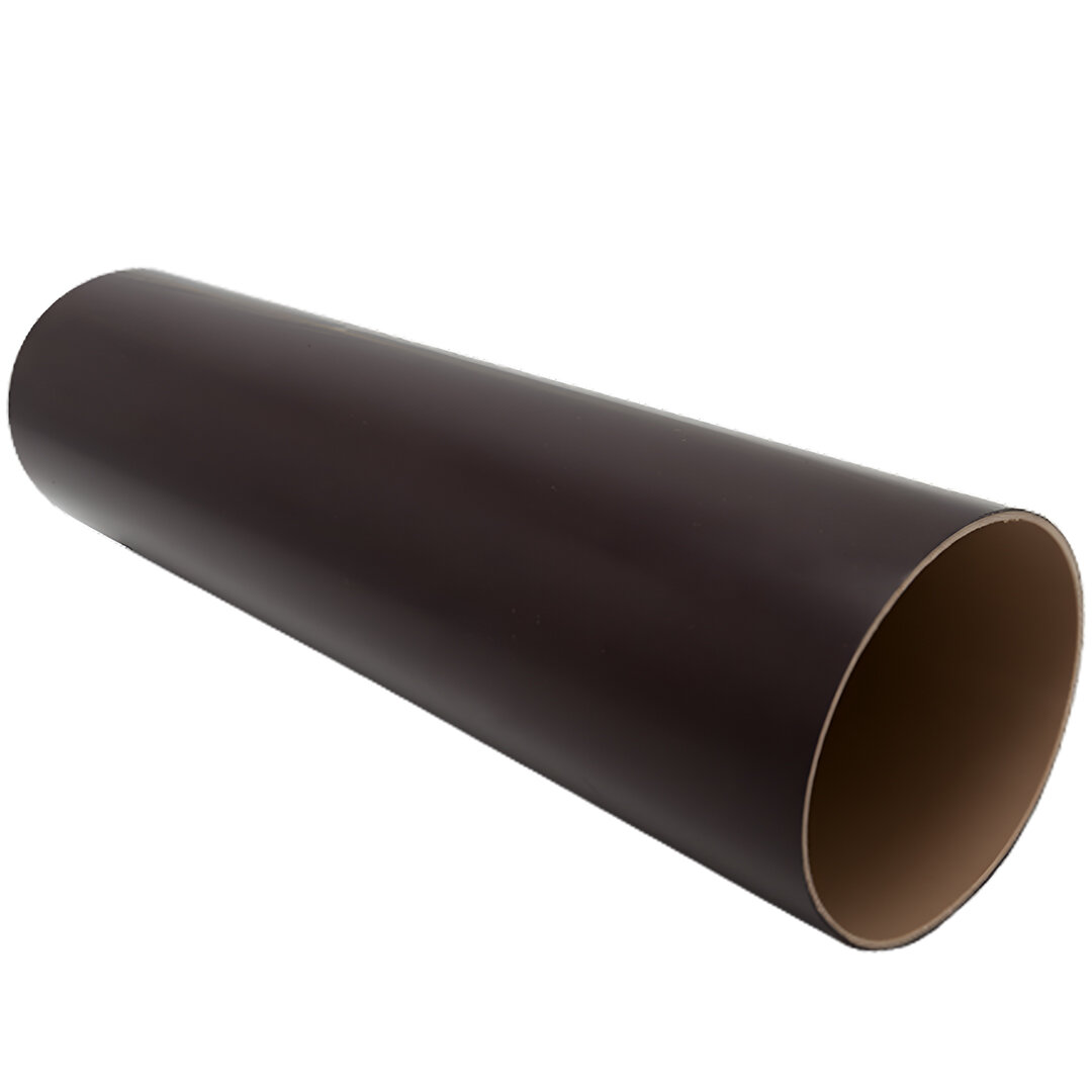 Труба водосточная, 80 мм, цвет шоколад RAL 8017, 1 шт. х 1,5 м, элемент пластиковой водосточной системы