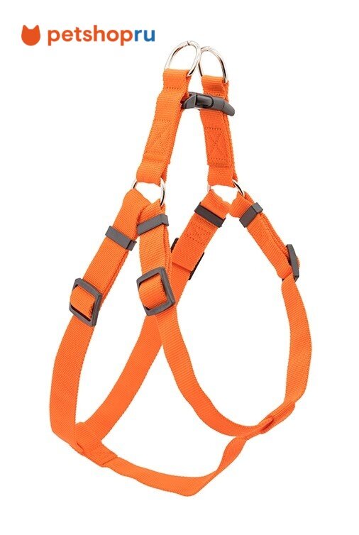 Yami Yami амуниция Шлейка Сити XL оранжевая 25мм, ОШ 84-90см, ОГ 88-100см