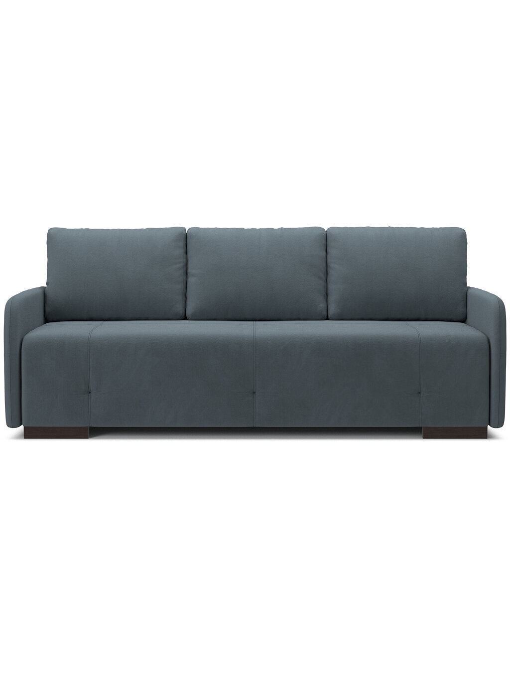 Диван-кровать раскладной PUSHE Арти Slim, велюр, серый Balance 996