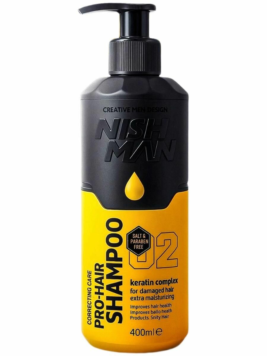 NISHMAN Шампунь ежедневный для волос, 400 мл