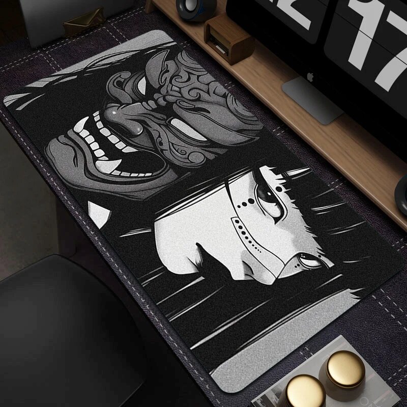 Игровой коврик для мыши Oni Devil Mask, резиновый коврик для мыши, большой игровой коврик для мыши для девочек из аниме, коврик для клавиатуры с принтом HD, нескользящий Настольный коврик 500x1000x3mm, SD 124589 (16)