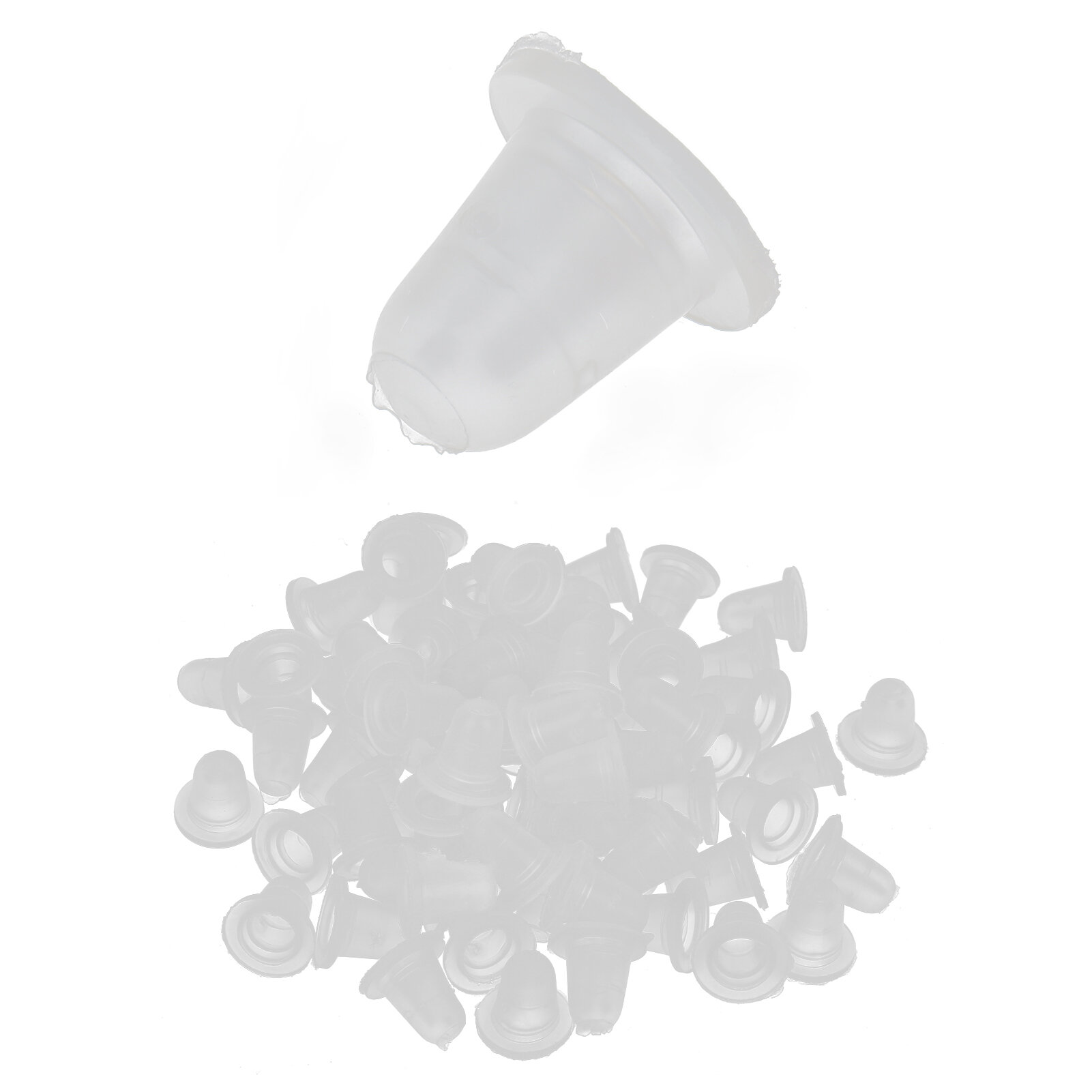 100pcs Disposable Tattoo Ink Cups Silicone Microblading Pigment Caps for Permanent MakeupS