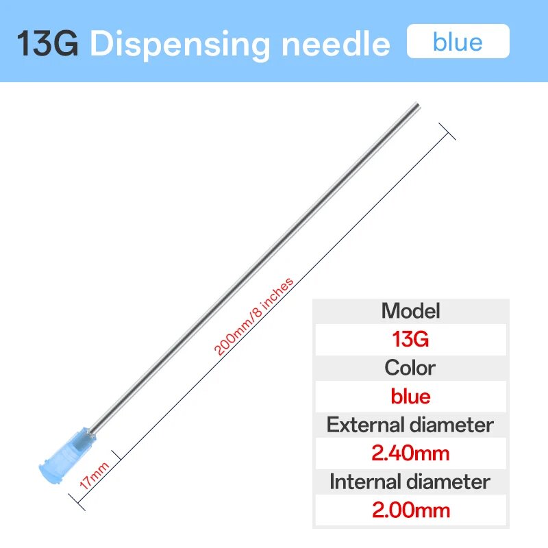Наборы распределительных игл из нержавеющей стали для клея 10 шт. 13G 10Pcs