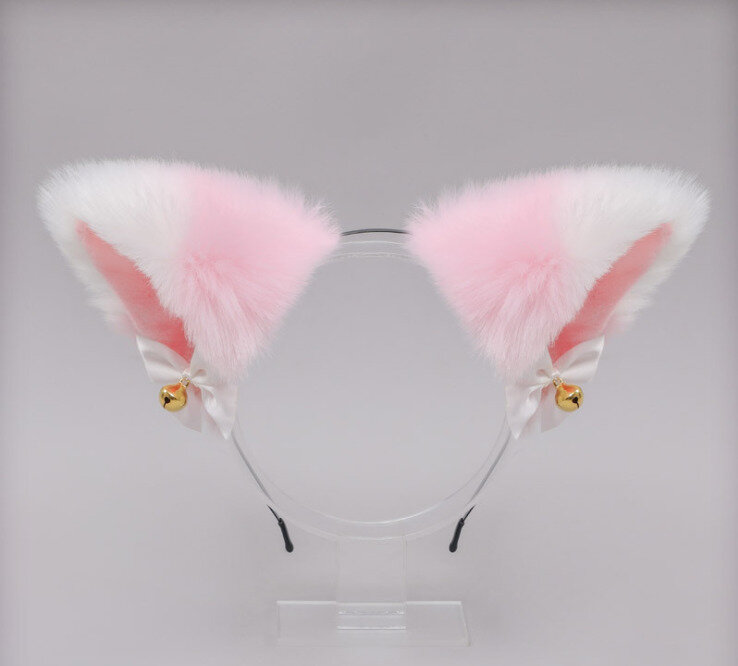 Косплей ушки и хвост кошки в аниме стиле - легкие регулируемые аксессуары для вечеринок