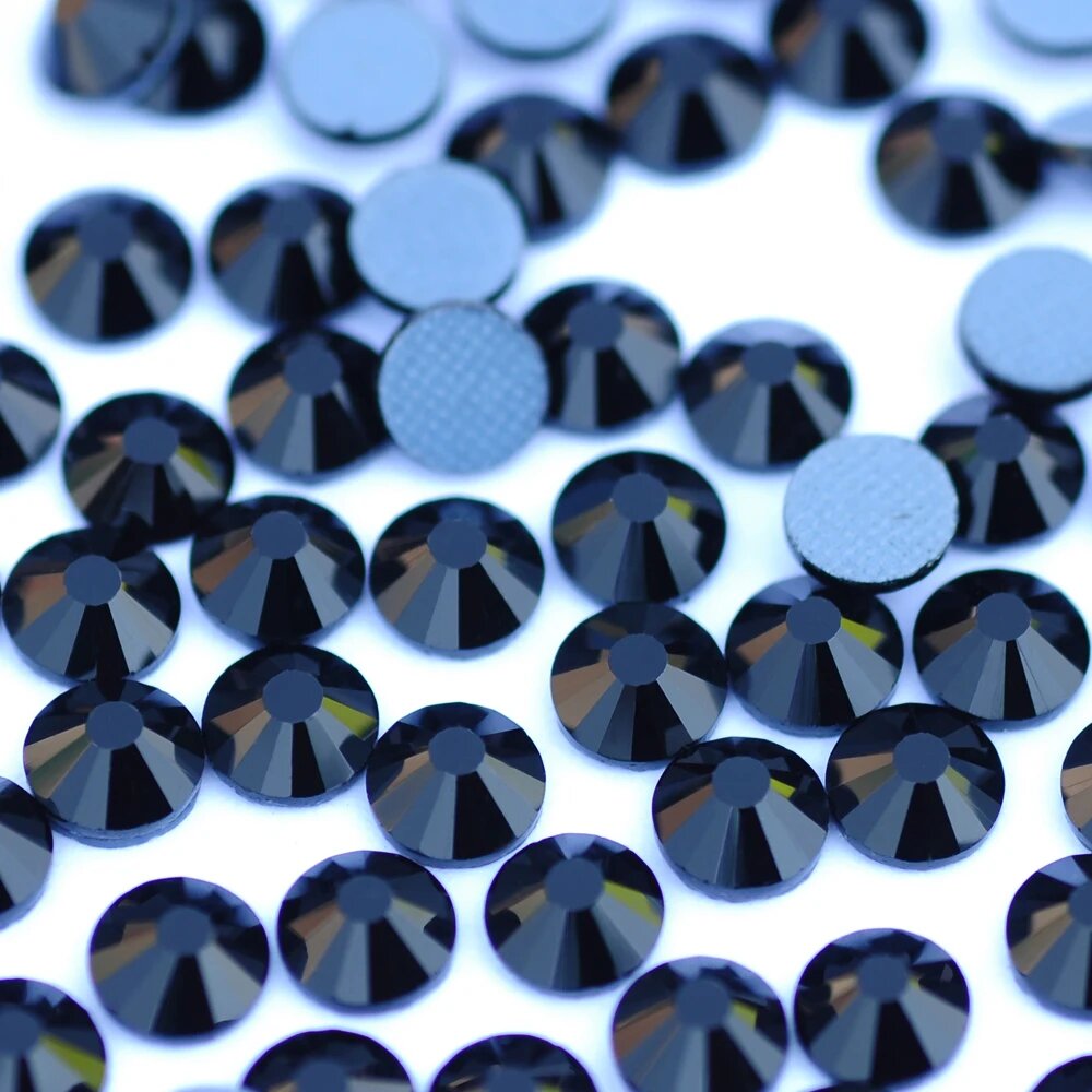 Термостразы CTPA3bI кристалл размер SS6-SS30 Темно-синий, SS6 1440pcs, Jet Black