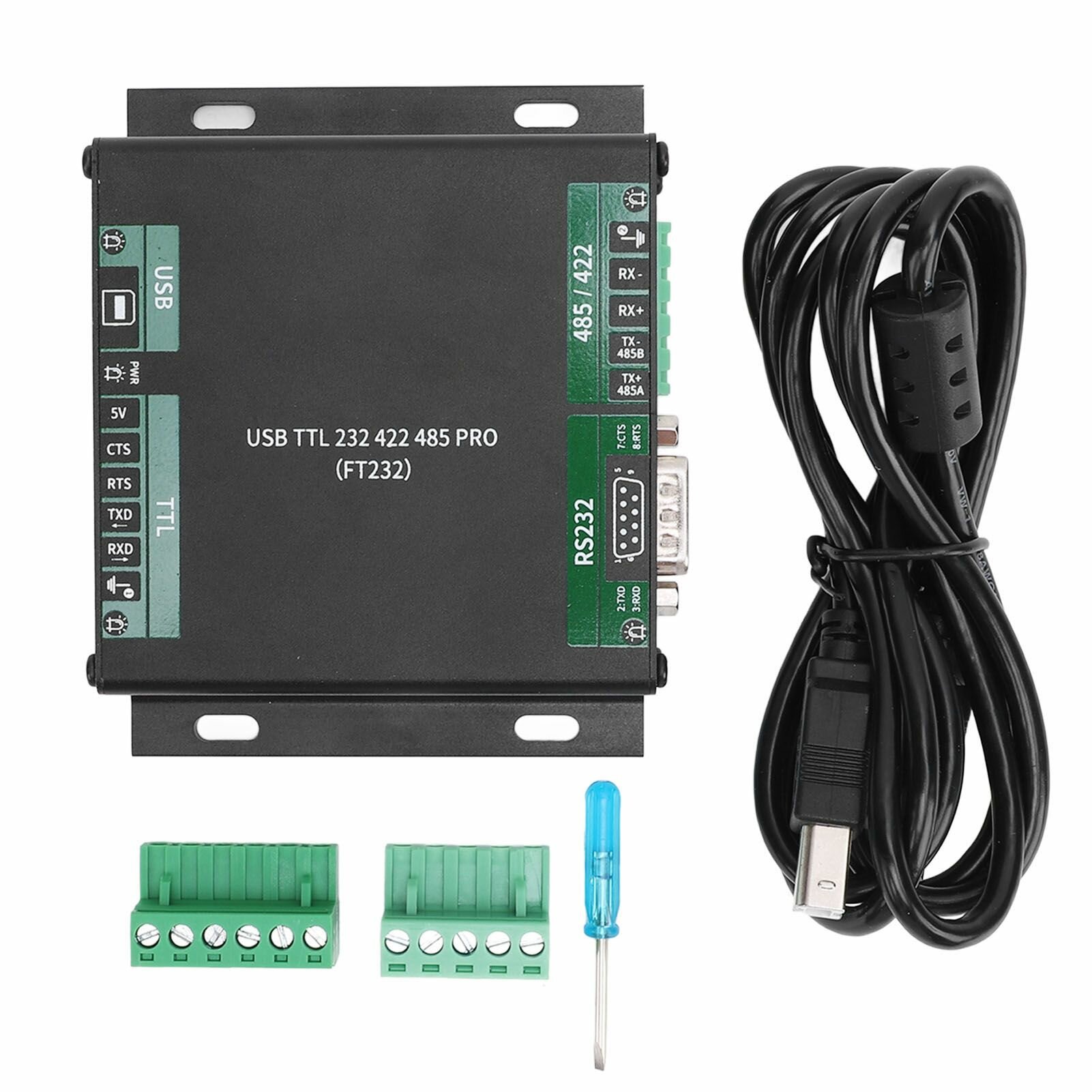 9-в-1 USB TTL/RS232/RS422/RS485, FT232RL, изоляция, многоустройство