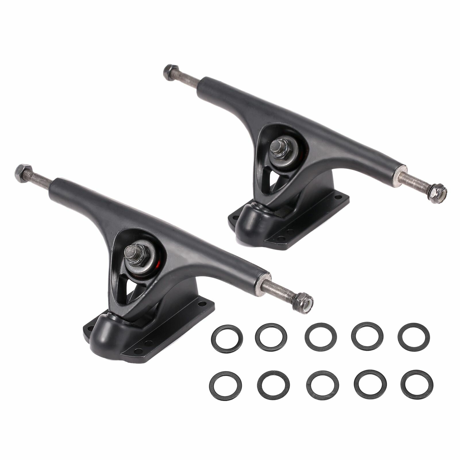 2 шт. Траки для скейтборда алюминиевые с шайбами, кронштейн моста, 4 колеса лонгборд