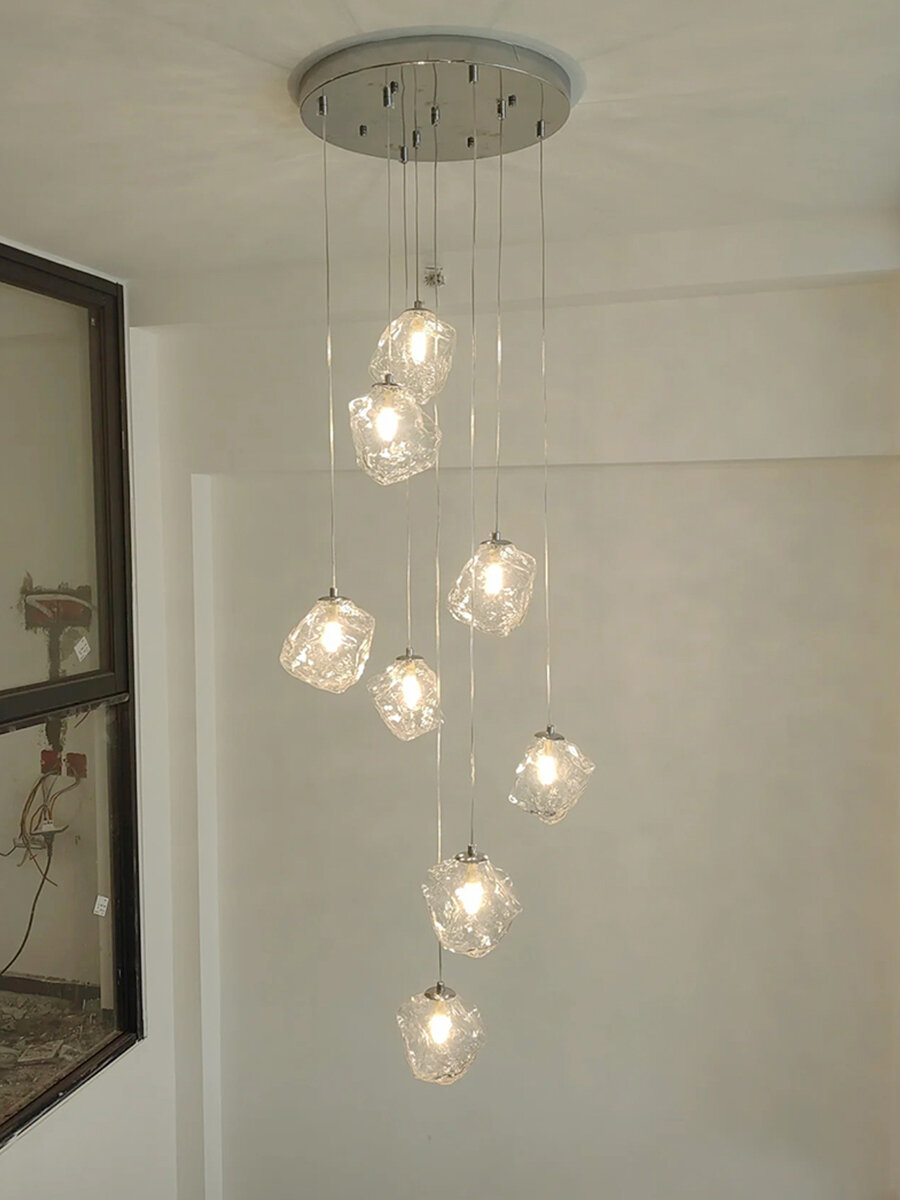 Лкстры, лестниЧные лкстры, Балконная люстра， кухонныелкстры, потолоЧные лстры1，Трехцветный свет， 84 Вт