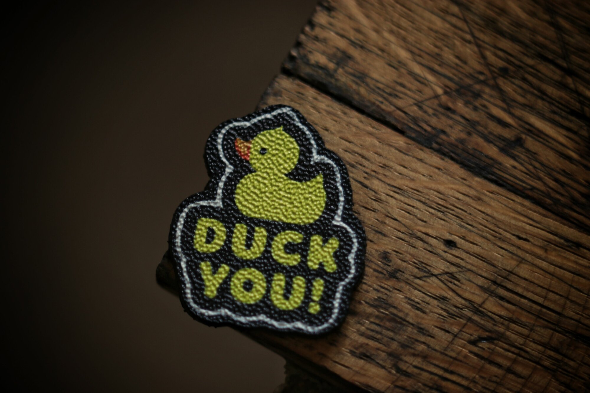 Шеврон уточка из АБС пластика , патч на рюкзак