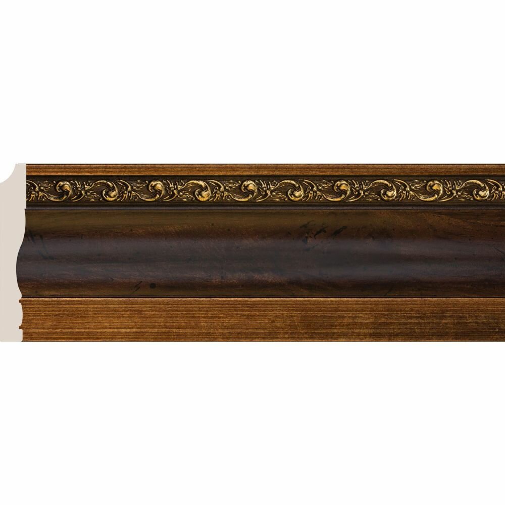 Багет Cosca Плинтус 95 Красное Дерево С Золотом 153-1084 Д240хШ1.4хВ9.5см / Коска.
