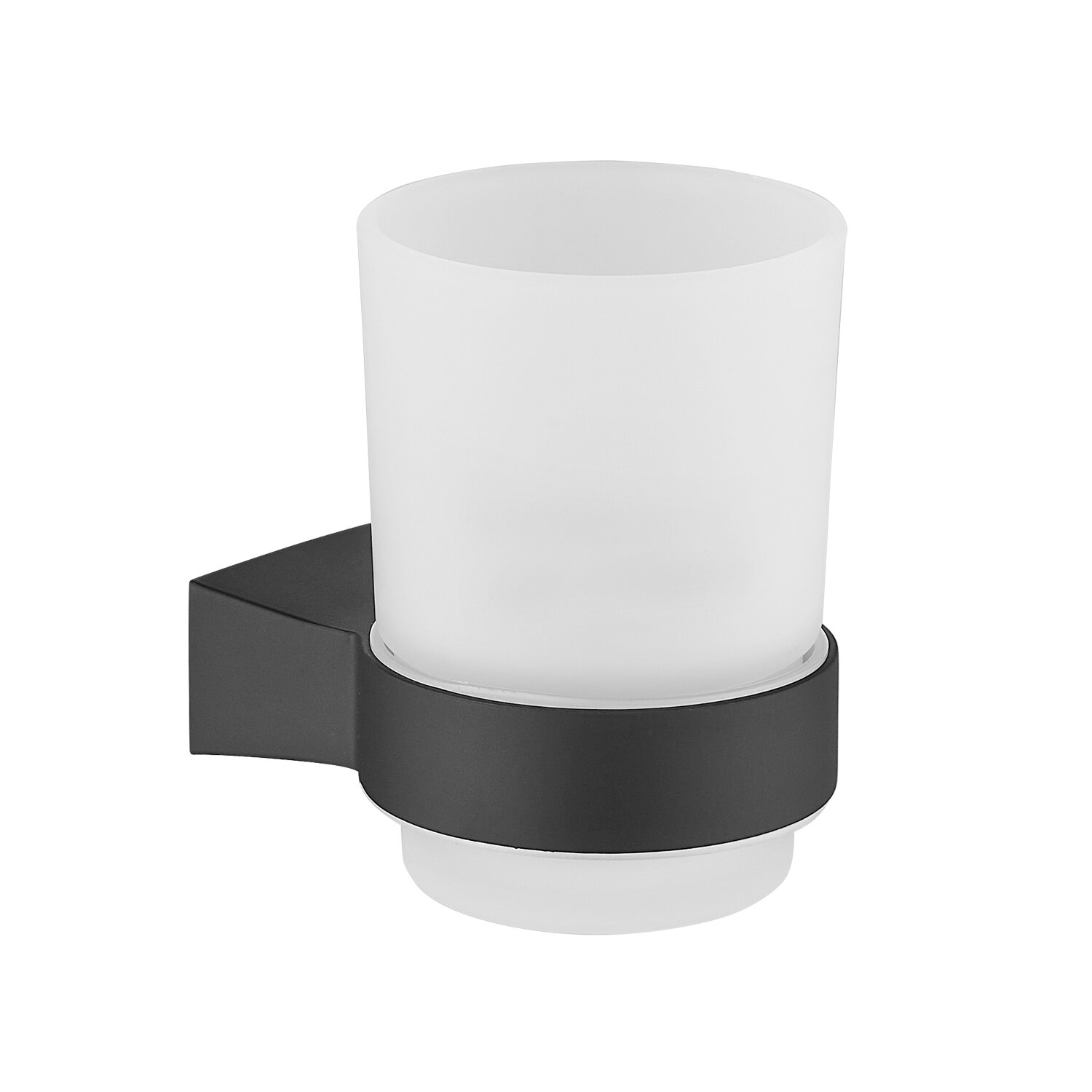 Стакан Shevanik SG5712H, для зубных щеток, с металлическим держателем, черный