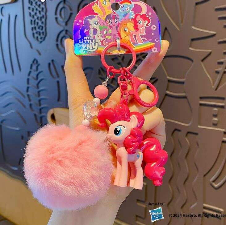 Брелок MINISO с помпоном My Little Pony - милый мультяшный стиль