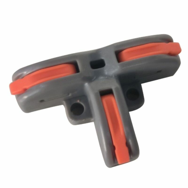 Трехходовой быстроразъемный Т-образный разъем-серо-оранжевый