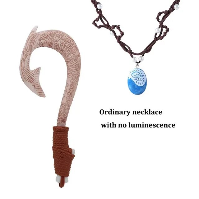 2 шт. Пластиковый рыболовный крючок Моаны Мауи, реквизит для косплея со светом, мультяшный детский ролевой игровой реквизит, подарок на Рождество и день рождения, детские игрушки,