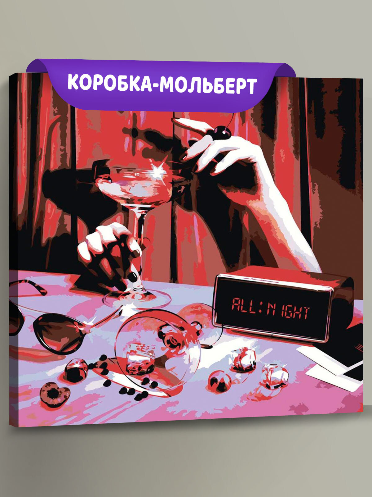 Картина по номерам на холсте с подрамником "Картина по номерам Рэпер ЛСП LSP и NXN: ALL NIGHT арт" Раскраска 40х40 см