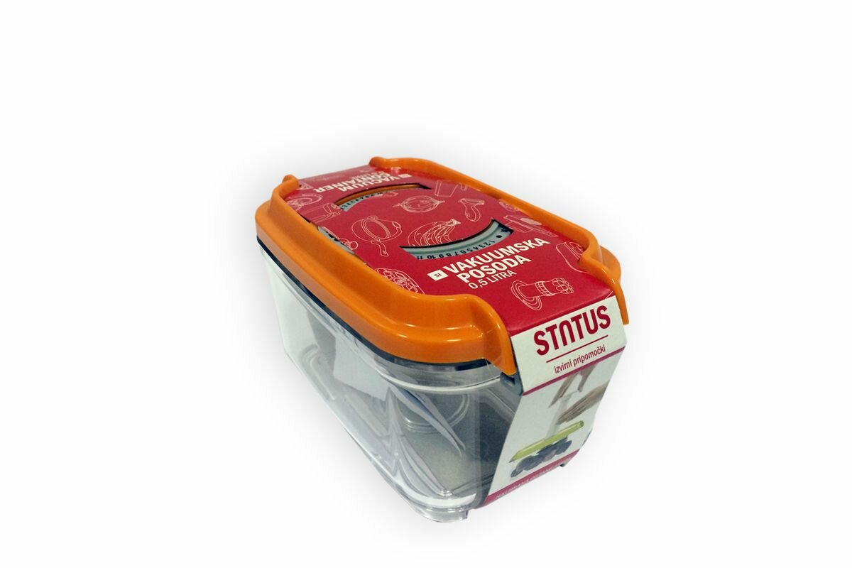 Контейнер для еды вакуумный STATUS VAC-REC-05 Orange