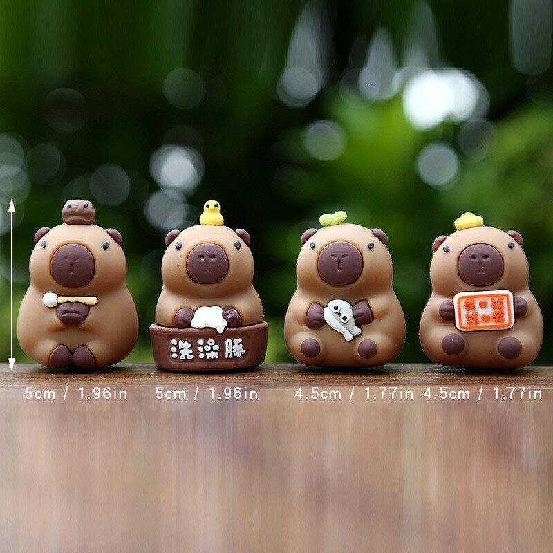 Art toy capybara with resin craft for kids collectors and car decor