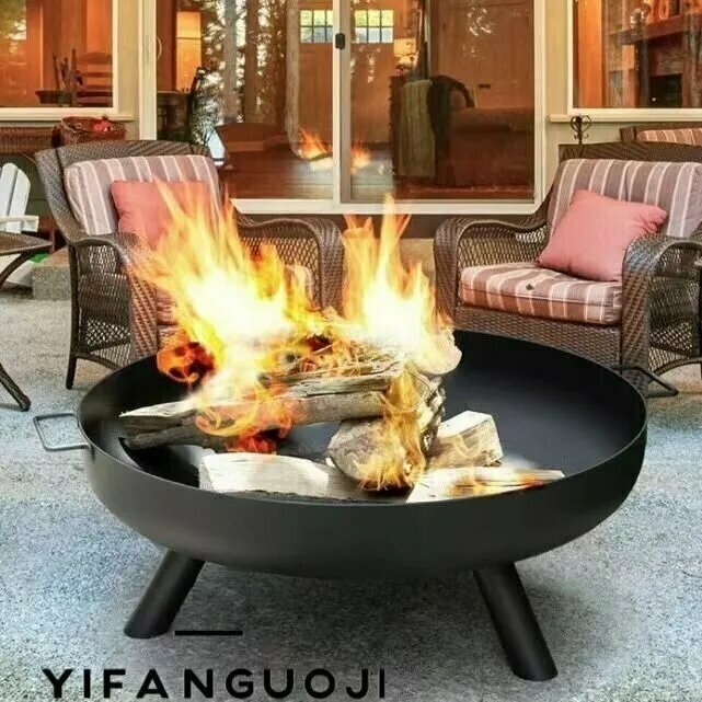 Каминная яма металлическая 58 см подходит для садов и террас