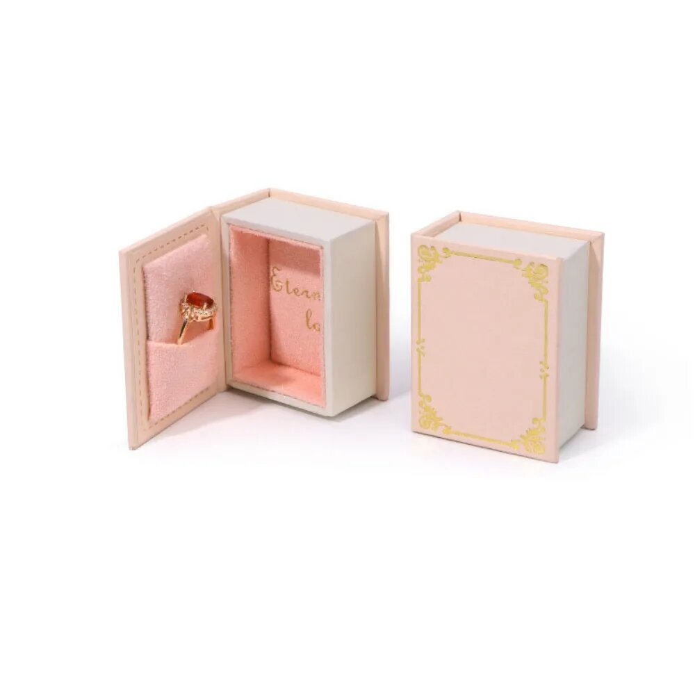 Коробка для обручального кольца из замши Розовый, Pink