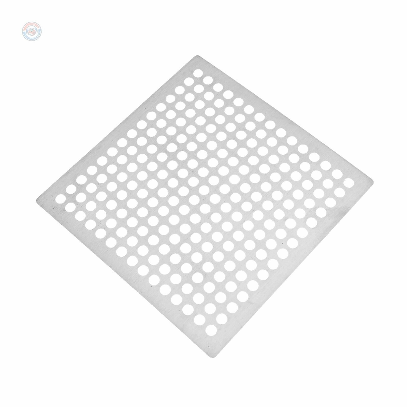 Решетка-фильтр для слива в ванной, квадратная сетка из нержавеющей стали, защита от волос и мусора, противоскользящая крышка трапа 7-15 см