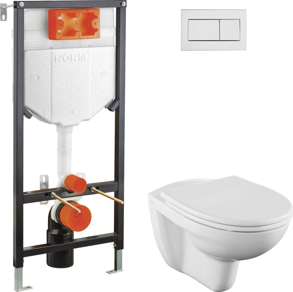 Комплект 4 в 1 Norm Fit 9773B099-7207 (инсталляция с унитазом комплект)