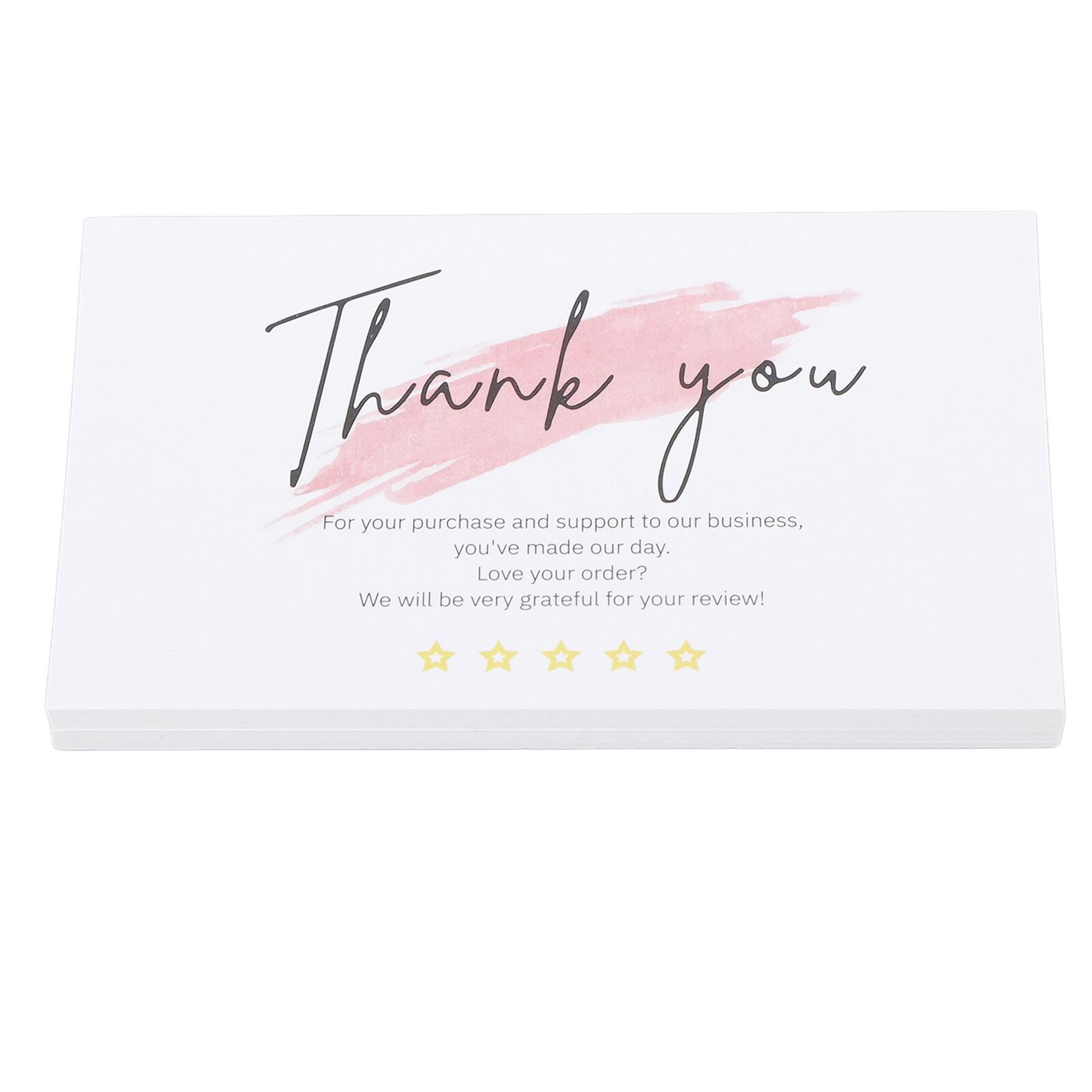 150 открыток с благодарностью, изготовленных из мелованной бумаги, для семьи и друзей.