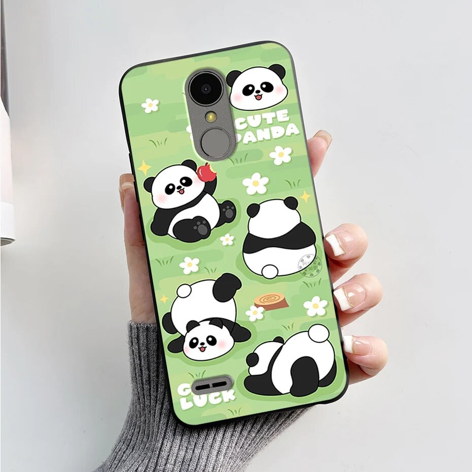 Симпатичная задняя крышка для LG K10 2016, силиконовая Мягкая задняя Зеленый, HEI-J50, LG K10 2017