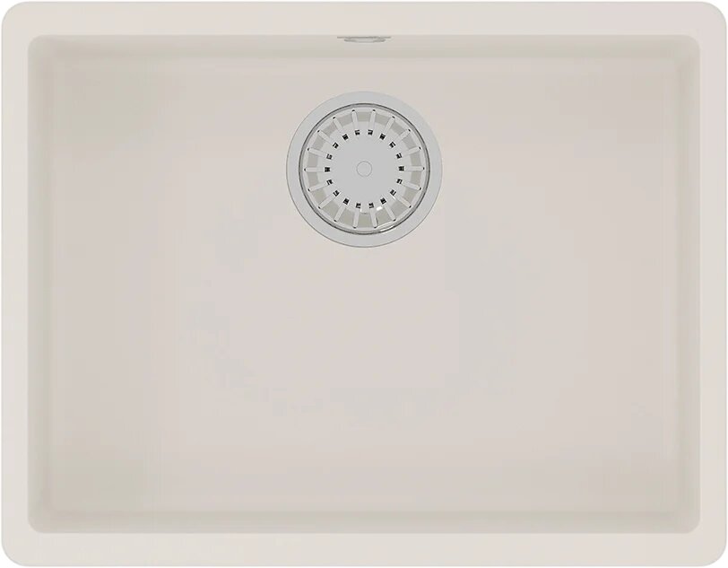 Мойка кухонная Lemark Sinara 540-U 9910076 прямоугольная, 54x42, мойка для кухни, встраиваемая снизу, матовая, белая