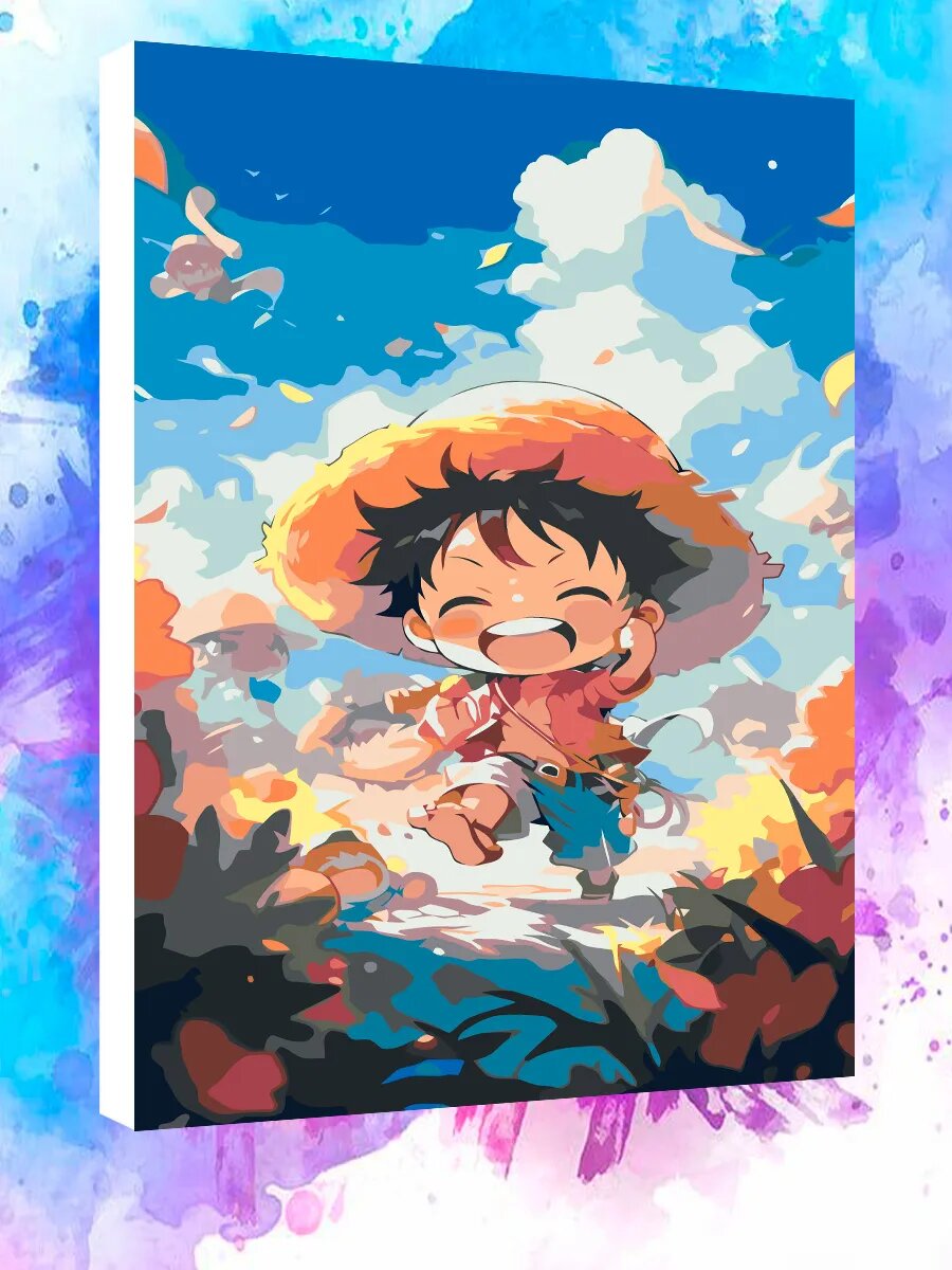 Картина по номерам Ван Пис Луффи Аниме