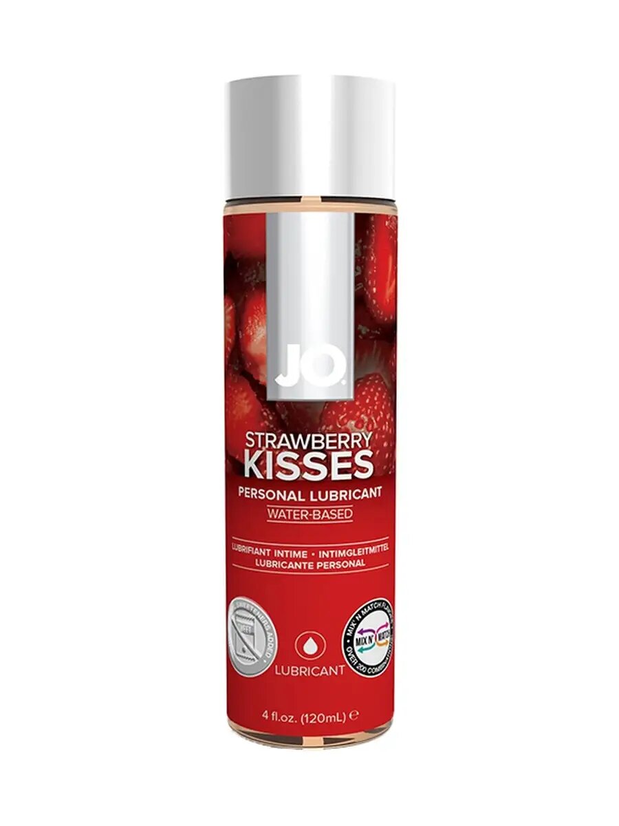 Ароматизированный лубрикант Клубника на водной основе System JO Flavored Strawberry Kiss, 120мл