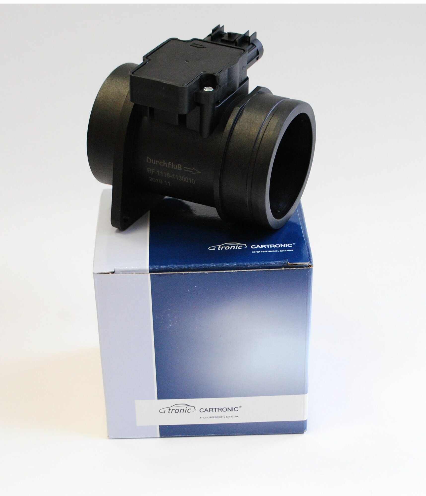 Датчик массового расхода воздуха ДМРВ 1118 2170 2190 дв.1 6 8 кл. Евро 4 эл. педаль газа CARTRONIC CRTR0105838