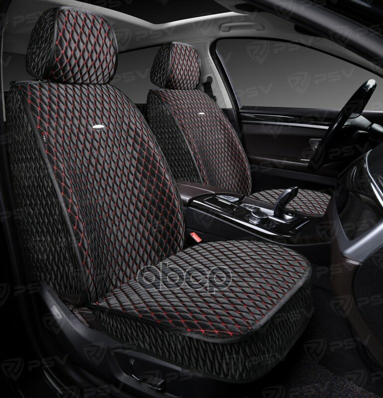 Накидка на сиденье "PSV" 5D Xolodok 2 Front черный/отстрочка красная (на передние сиденья) PSV арт. 136620