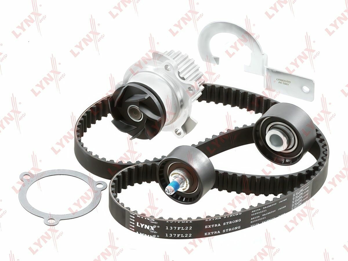 Ремень ГРМ комплект с водяным насосом, для ВАЗ Лада Калина 1117, 1118, 1119, Приора 2170, 2171 арт PW1300 LYNXAUTO